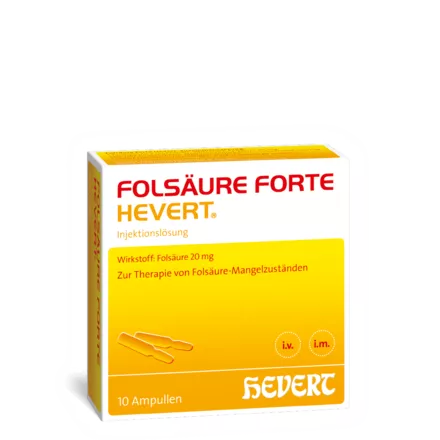 Folsäure forte Hevert bei Folsäuremangel - 10 Ampullen